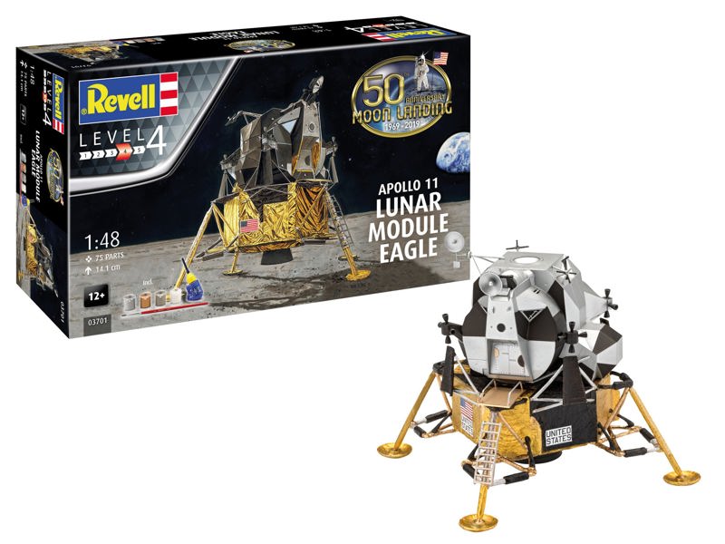Revell 03701 REV Apollo 11 Lunar Module "Eagle" 50th - Hattons