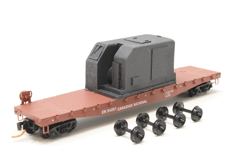 Micro-Trains 04500320 50' fishbelly side with side mount brake wheel flat