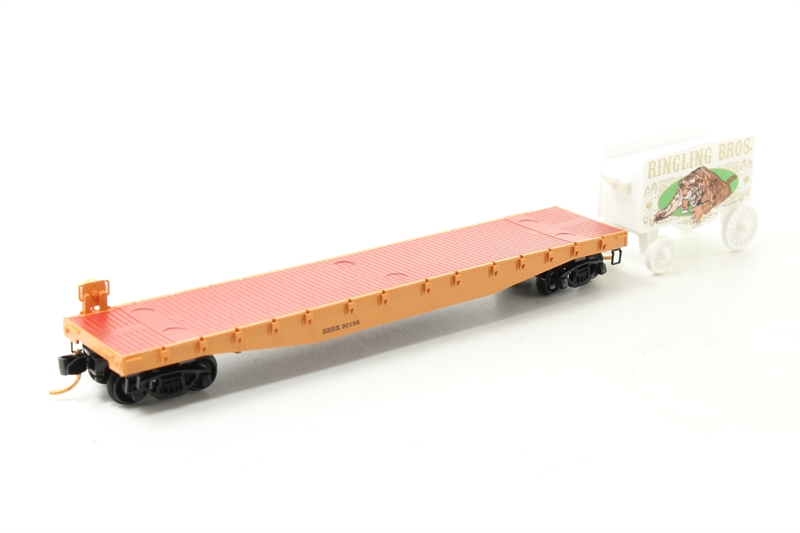 Micro-Trains 04500371 50' fishbelly side with side mount brake wheel flat