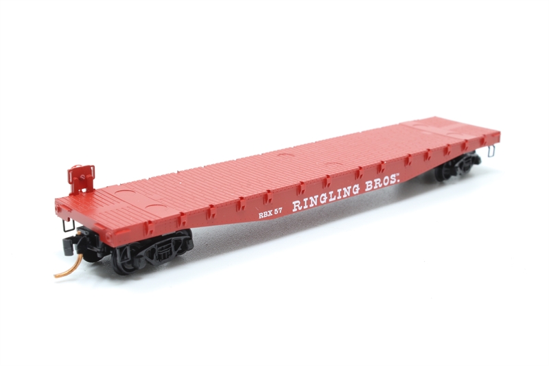 Micro-Trains 04500403 50' fishbelly side with side mount brake wheel flat