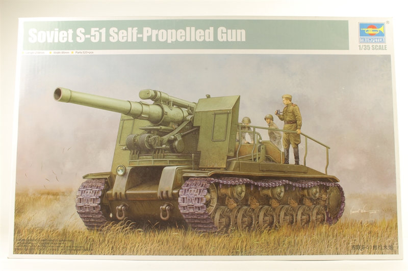 Trumpeter 05583TM Soviet S-51 Self-Propelled Gun - Hattons