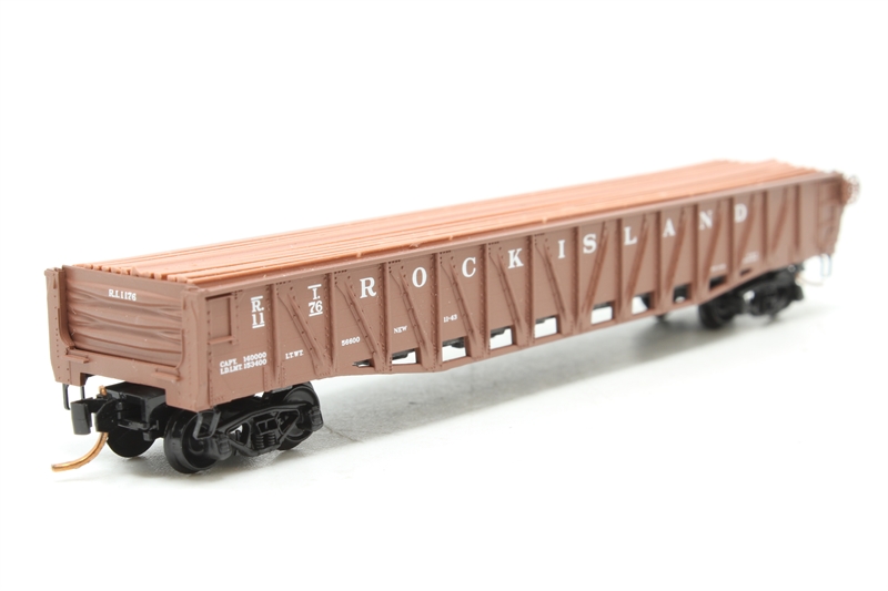 Micro-Trains 06200040 50' fishbelly composite side drop end gondola of