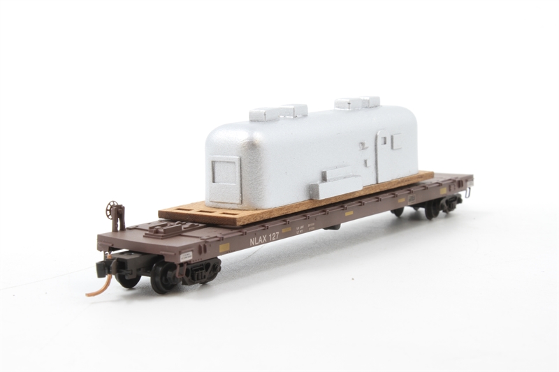 Micro-Trains 06400170 57' 6 Inch converted TOFC flat car of NASA - brown