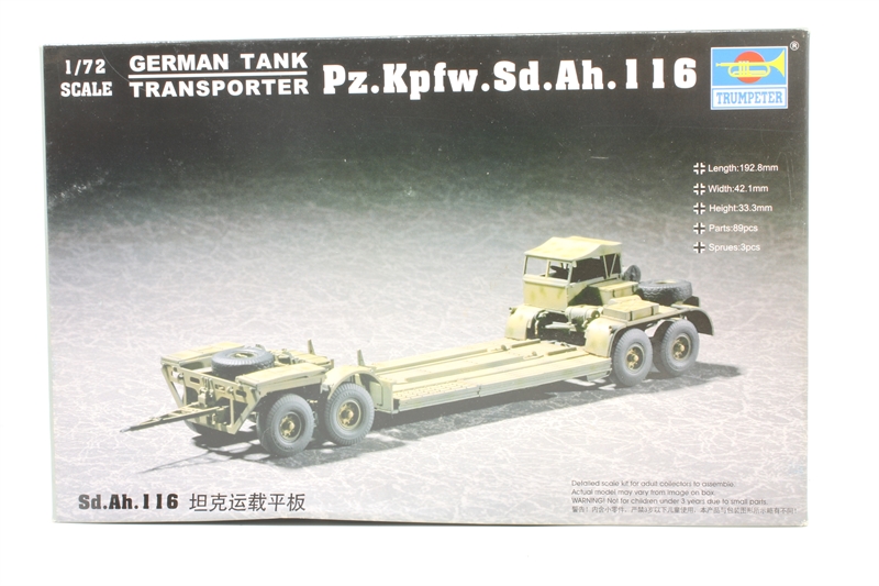 Trumpeter 07249TM SdAH 116 German WWII Tank Transporter Trailer