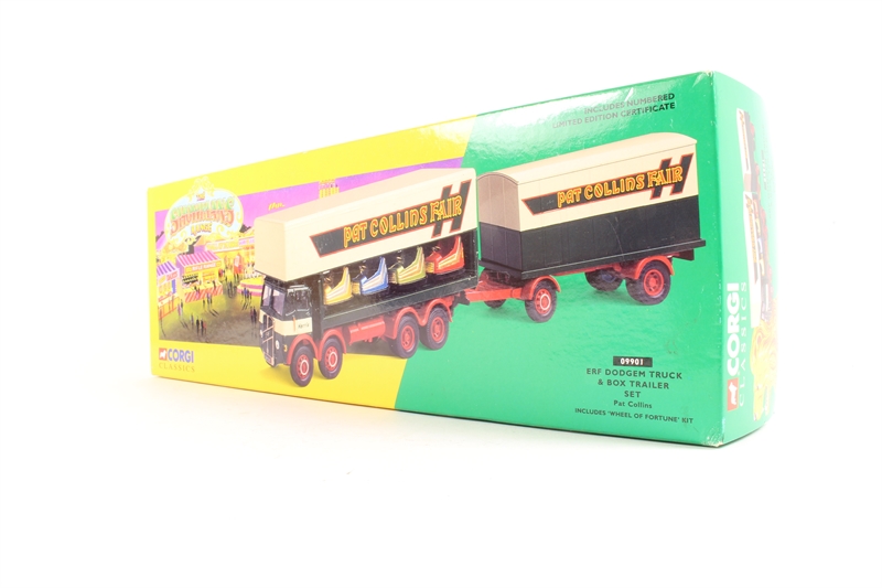Corgi 09901COR ERF Dodgem Truck & Box Trailer Set 'Pat Collins'