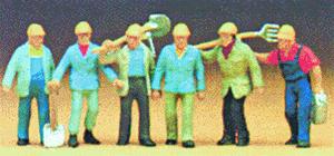 Preiser 10033PRE Track Gang w/Tools (6) - Hattons