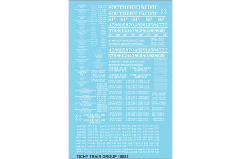 Tichy Train Group 10053NTTG Southern Pacific White Lettering decal set