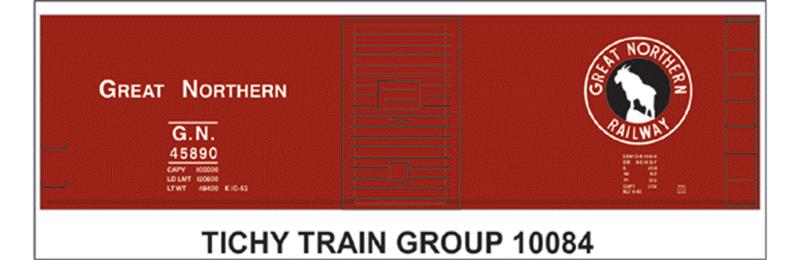 Tichy Train Group 10084NTTG Great Northern decal set for 40' Steel box