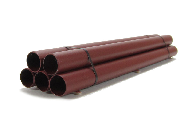 Redscale Models 1016RED 5 Steel Pipes Bundled, 115mm Red Anti-Rust.