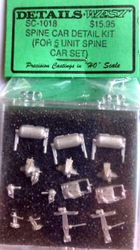 Details West 1018DTW Spine Car Detail Kit for 5-Unit Spine - Hattons