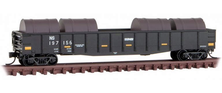 Micro-Trains 10500362 50' 14 panel fishbelly side fixed end gondola of