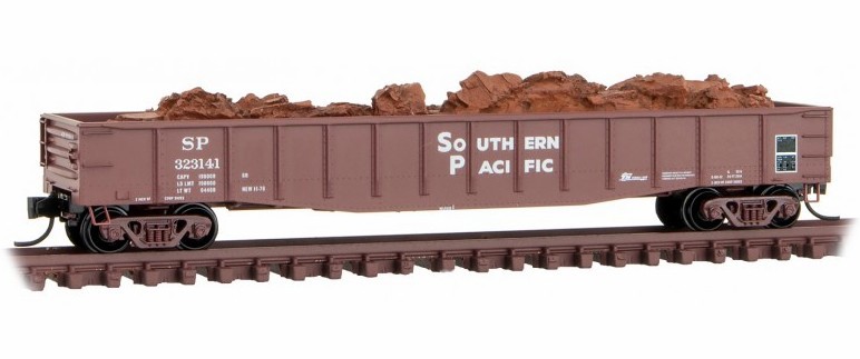 Micro-Trains 10500381 50' 14 panel fishbelly side fixed end gondola of