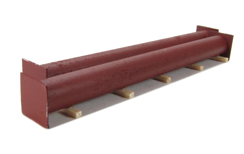 Redscale Models 1050RED 2 Round Steel Columns C/W Flangles 120mm Red ...