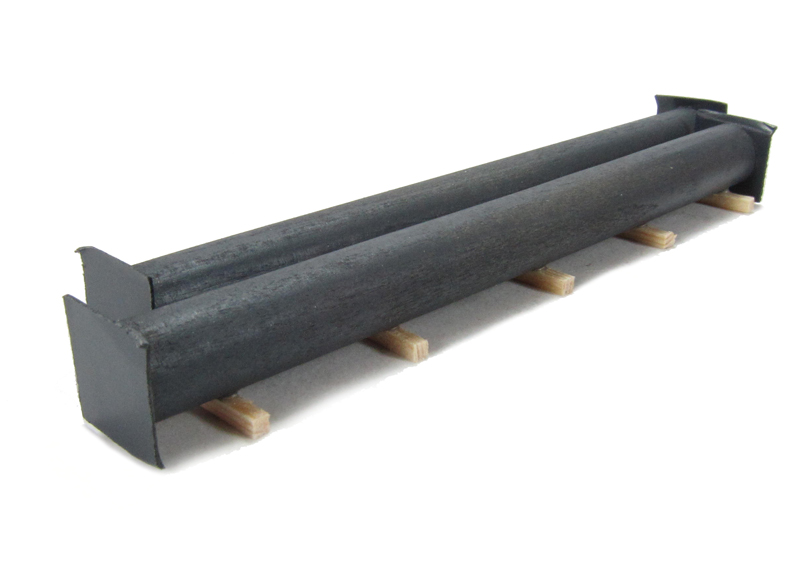 Redscale Models 1051RED 2 Round Steel Columns C/W Flanges 120mm Grey ...