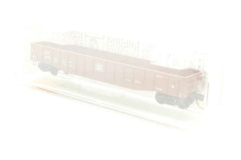 Micro-Trains 105510 50' 14 panel fishbelly side fixed end gondola of the