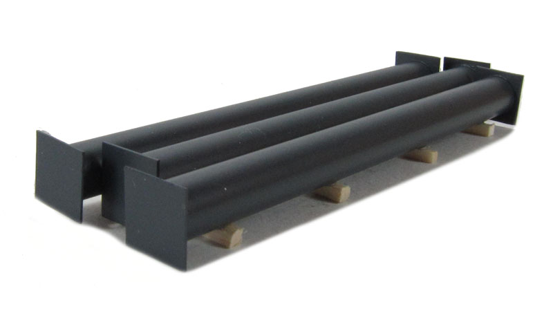 Redscale Models 1056 3 Round Steel Columns C/W Flanges 90mm Grey