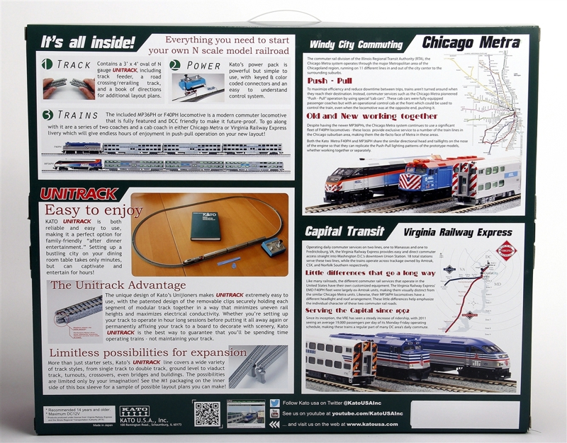 Kato 106-0032 F40PH Commuter TraiStarter Set - Metra Kato 106-0032 F40PH Commuter TraiStarter Set - Metra