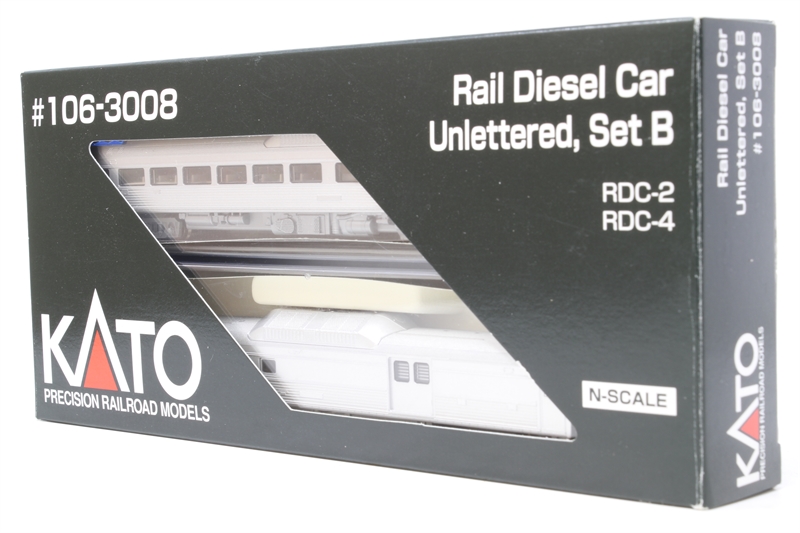 Kato 106-3008 Budd RDC-2 & RDC-4 set - undecorated - Hattons