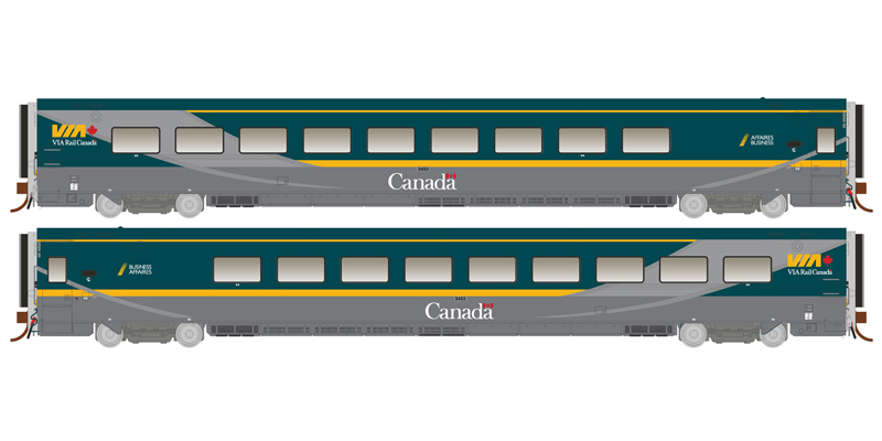 Rapido Trains North America 108046RNA LRC Business Car, Via Rail #3453