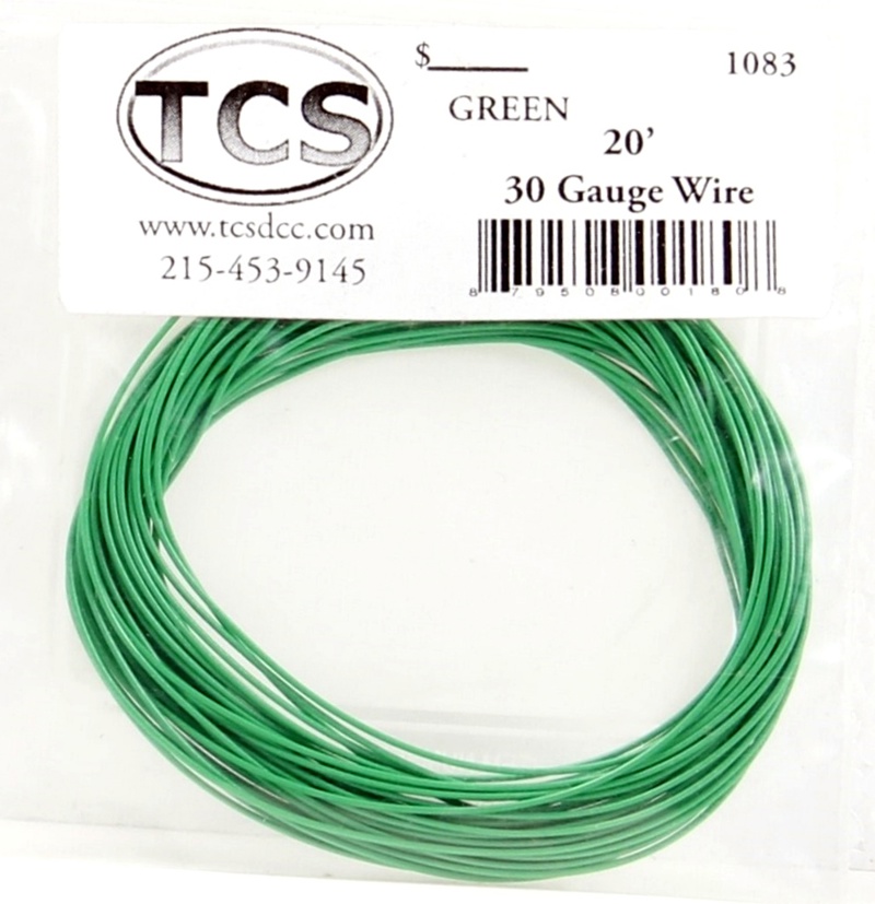 Train Control Systems (TCS) 1083TCS 20' 30g WIRE Green