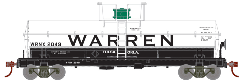 Roundhouse Products 1110ROU Chemical Tank Car, Warren #2052
