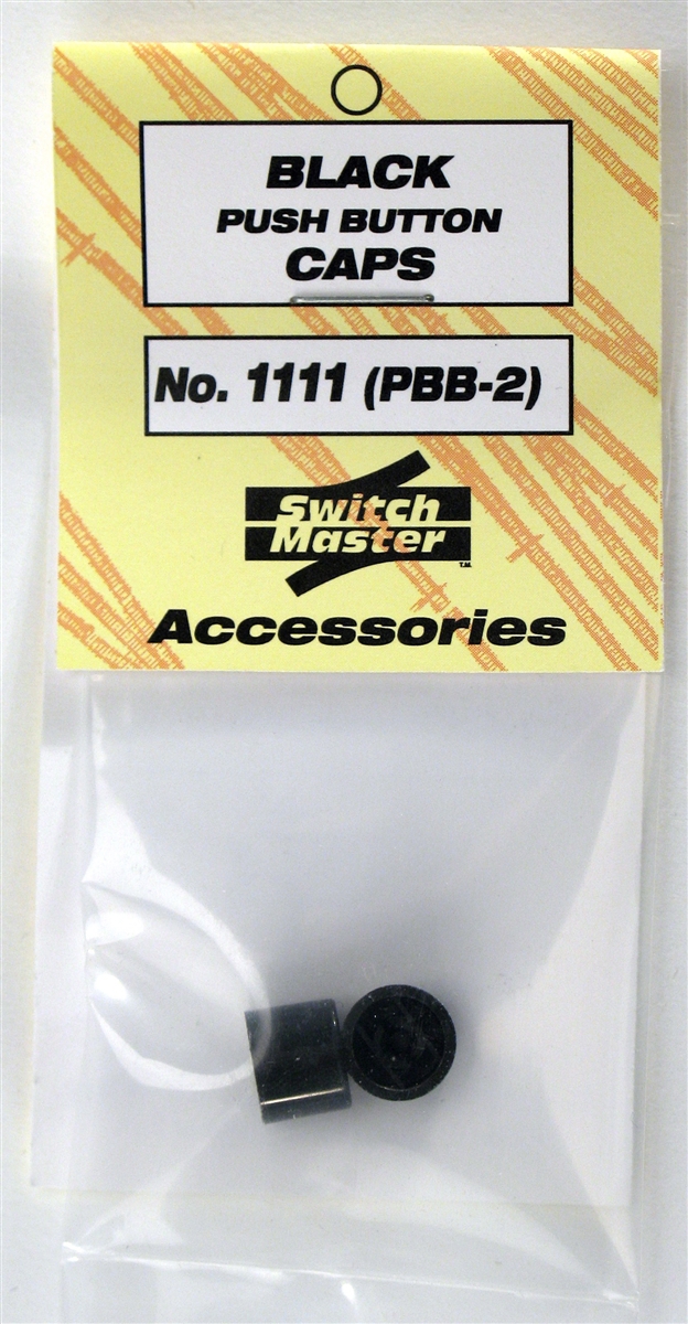 Builders in Scale 1111-2BUI Black Push Button Caps (2) (d)