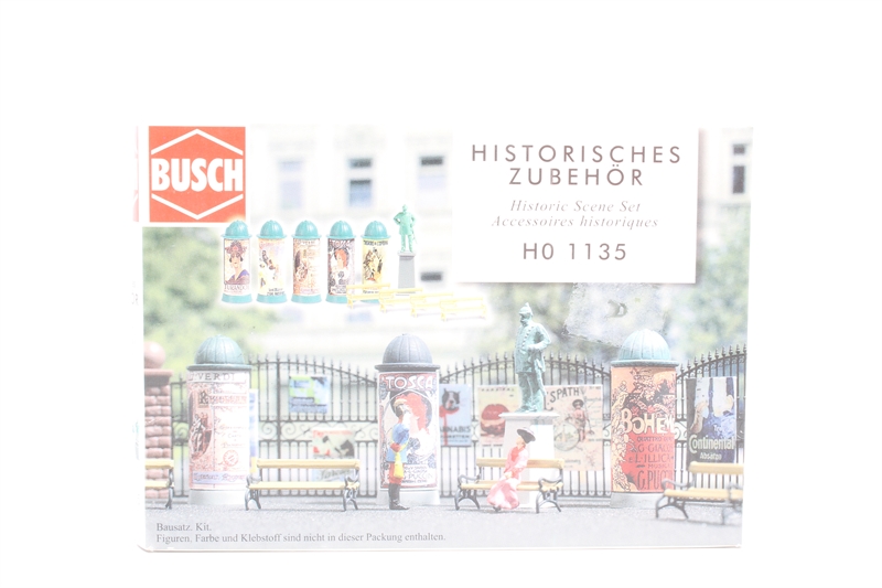 Busch 1135BUS Advertising Pillars HO scale - Hattons
