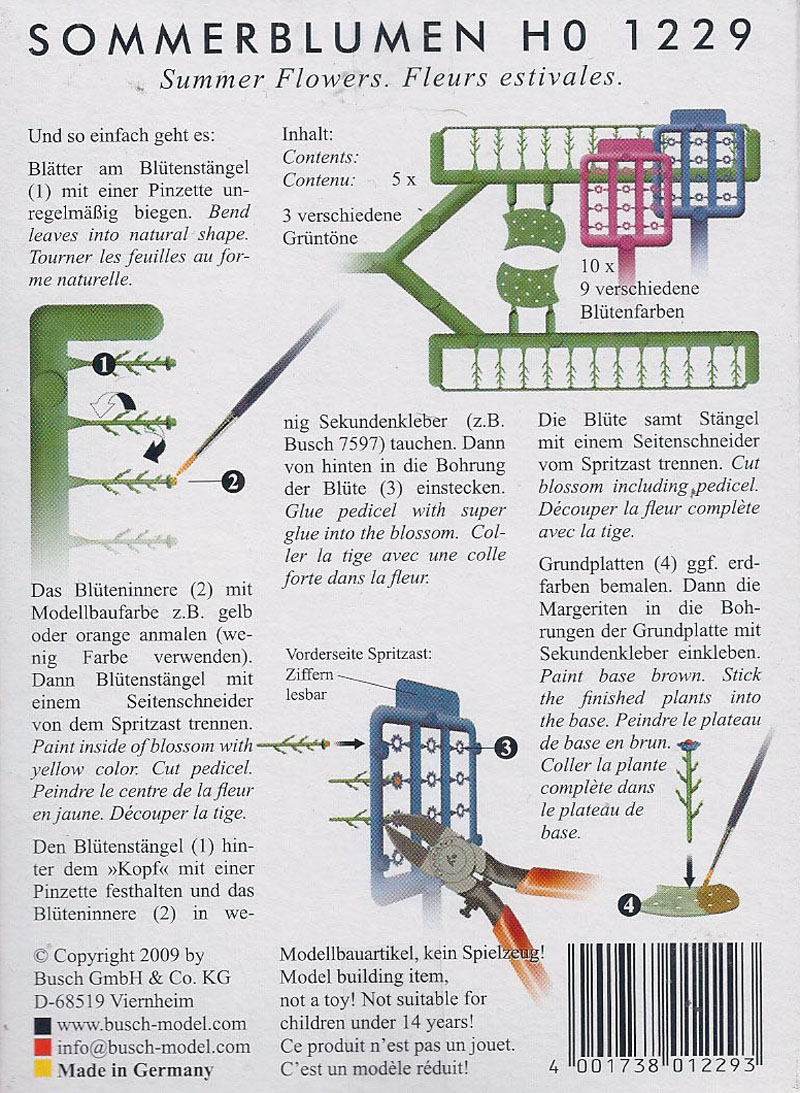 Busch 1229BUS Summer Flowers Set HO scale