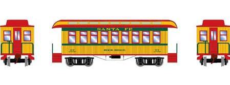 Athearn 12400ATH Overton 34' coach of the Santa Fe - red, - Hattons