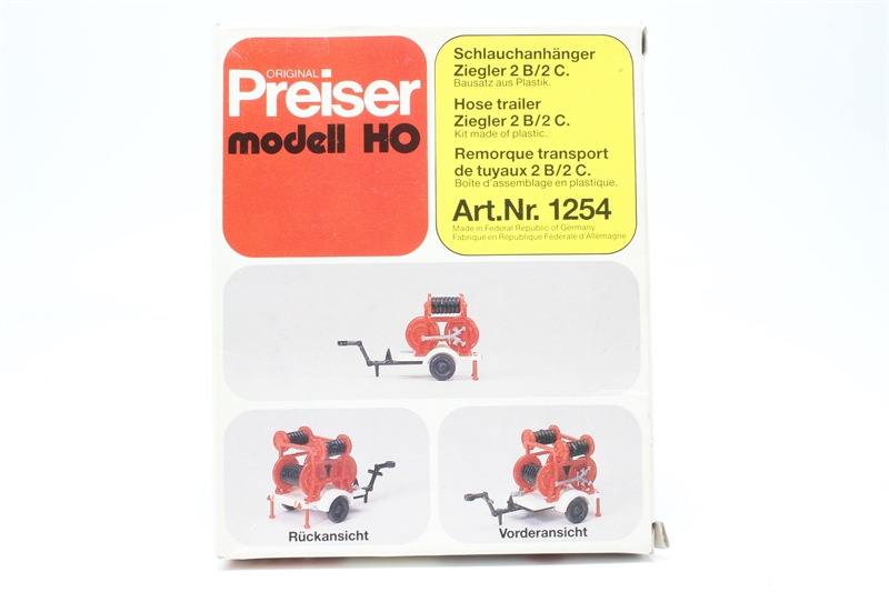 Preiser 1254PRE Hose trailer kit
