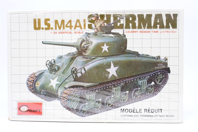 Minicraft Model Kits 1301MINM U.S M4A1 Sherman U. S Army Medium Tank