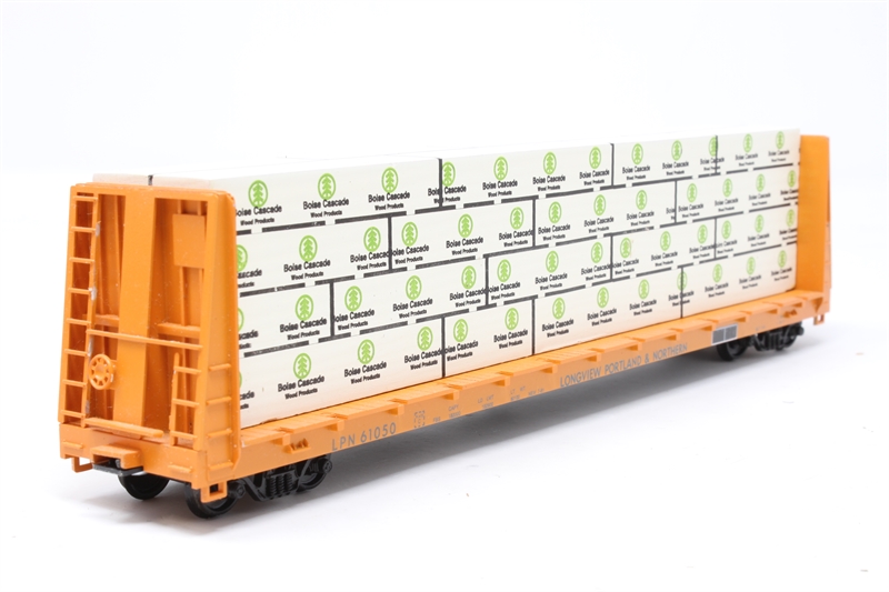 Roundhouse Products 1319RND 60ft Bulkhead Flat car with load "Longview ...