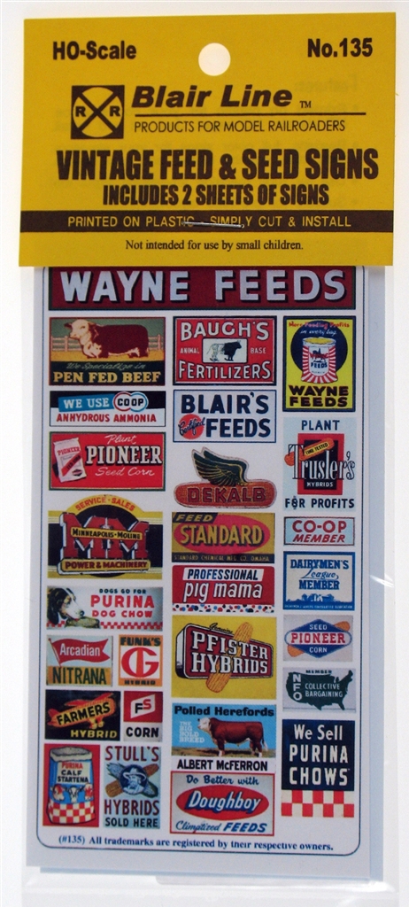 Blair Line 135BLN Vintage Feed & Seed Storefront & Advertising Signs ...