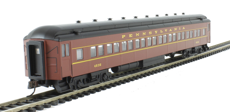 Bachmann USA 13701BAC 72' Heavyweight Coach PRR Tuscan Red #4535