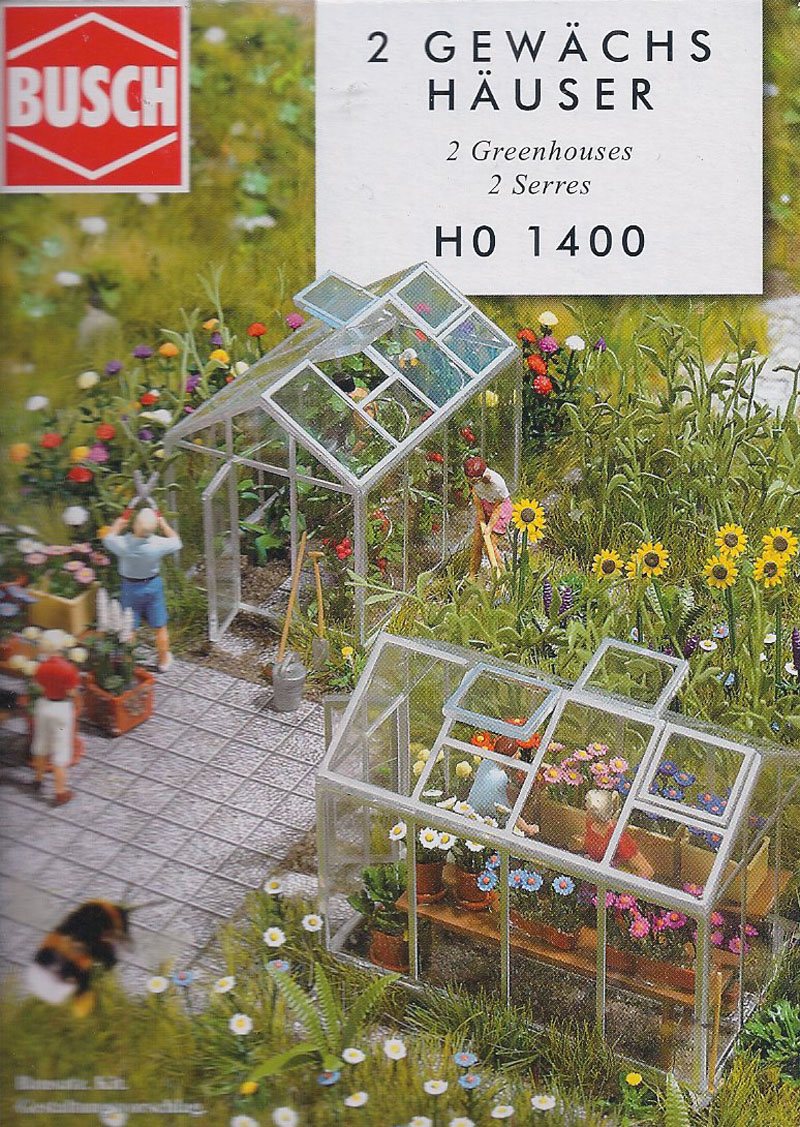 Busch 1400BUS 2 Greenhouses HO scale