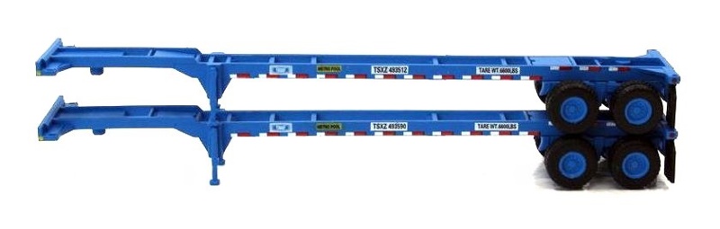 Jacksonville Terminal Company 142012JVL N TRAC 40'CHASSIS BLU 2PK - Hattons