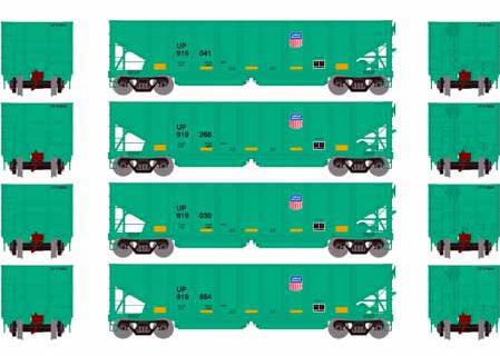 Athearn 14252ATH 40' outside-braced ballast hoppers 'Union - Hattons