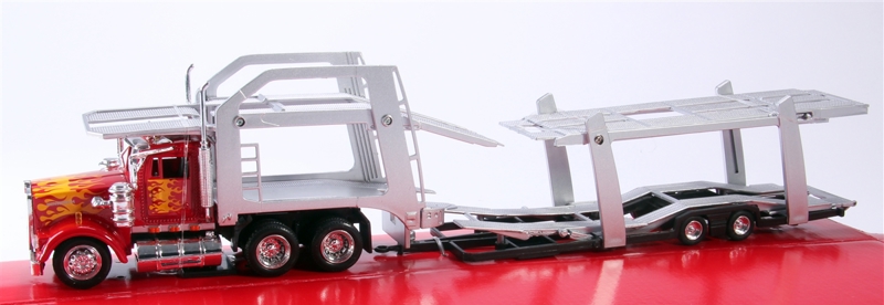 New Ray 15213NWR Kenworth W900 Double Auto Carrier (Colors May Vary)