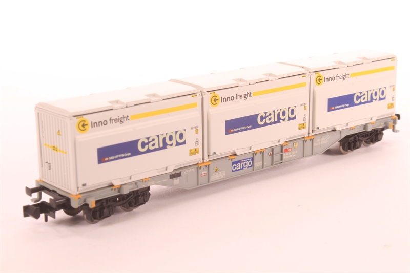 Minitrix 15522 Sgnss container flat car of the SBB CFF FFS - Hattons