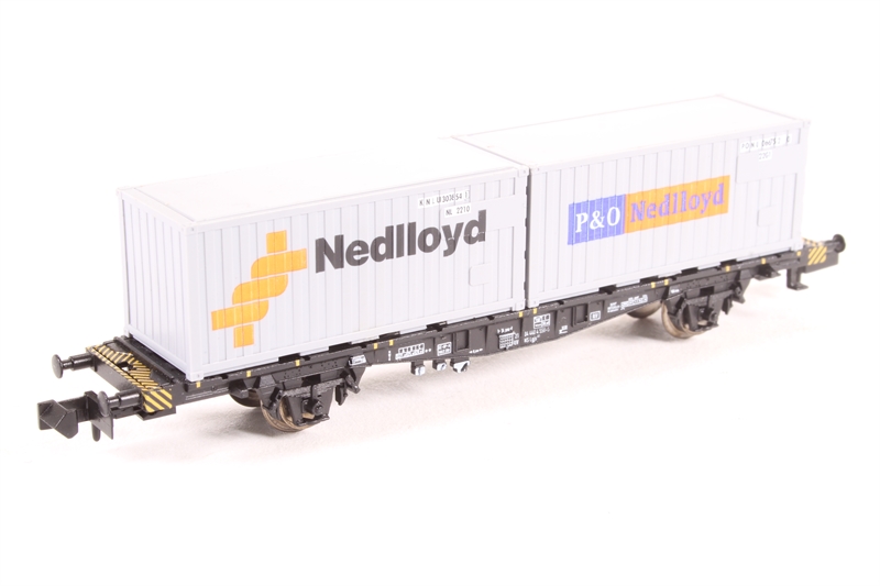 Minitrix 15627Minitrix 20' Container Wagon 'P&O/Nedlloyd' of the NS ...