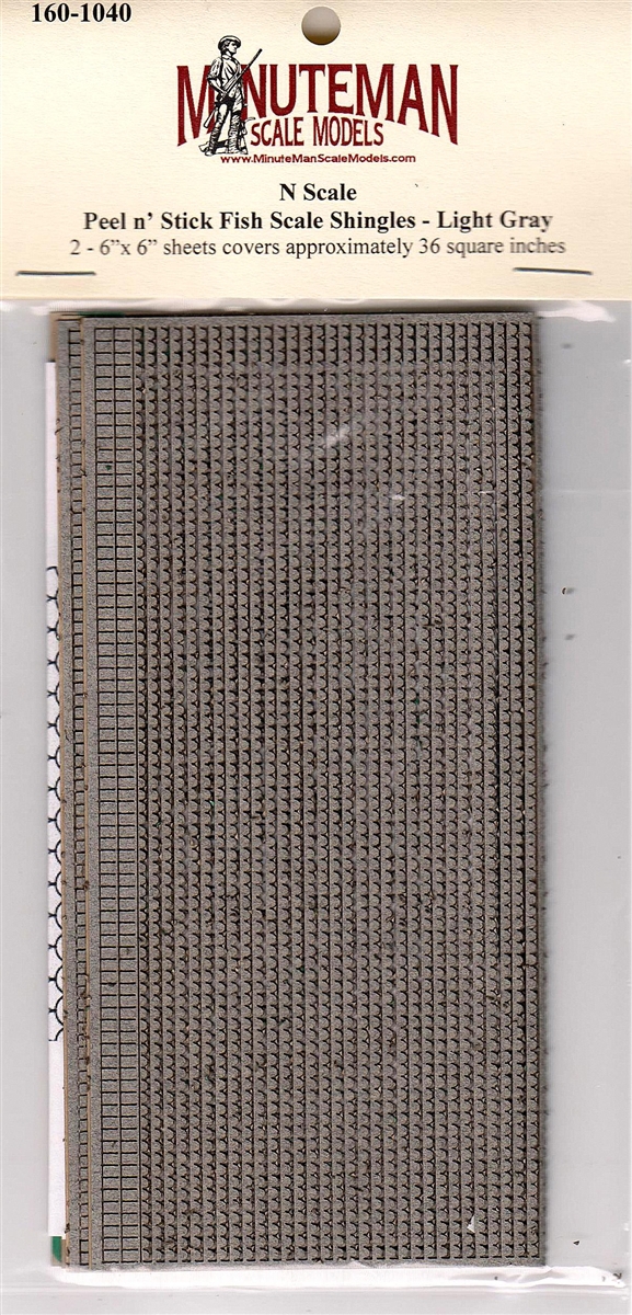 Minuteman Scale Models 160-1040MISM Peel n' Stick Fish Scale Shingles