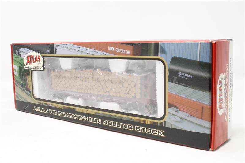 Atlas 1615-2 42' pulpwood flat car #80501 'NC&STL' - Hattons