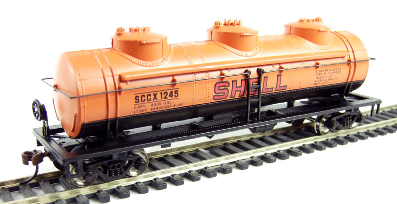 Bachmann USA 17134BAC 40ft 3-dome tank car in Shell livery