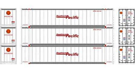 Athearn 17683ATH 48' Containers Southern Pacific - pack of 3
