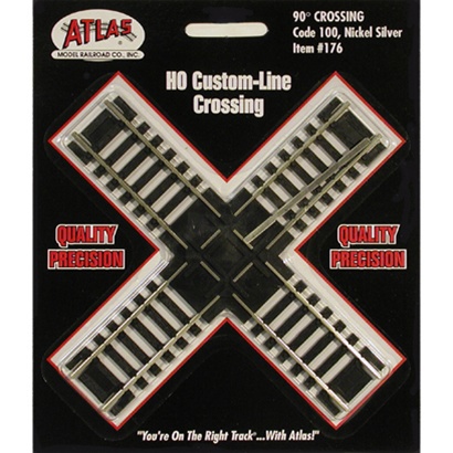 Atlas 176ATL Code 100 Track 90-Degree Custom-Line Crossing - Hattons