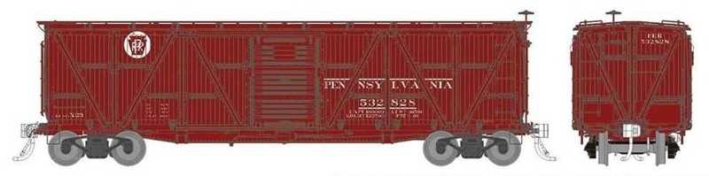 Rapido Trains North America 177006A PRR X23 Boxcar PRR Circle Keystone