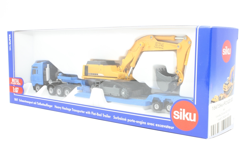 Siku 1847Siku MAN articulated low-loader with Liedherr excavator