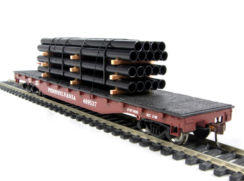 Bachmann USA 18908BAC American flat car with pipe load in Pennsylvania