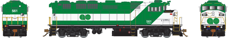 Rapido Trains North America 19508RNA F59PH EMD 564 of the GO Transit
