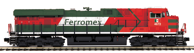 MTH 20-20923-1 ES44AC with Hi-Rail Wheels, Ferromex #4672 (Proto-Sound